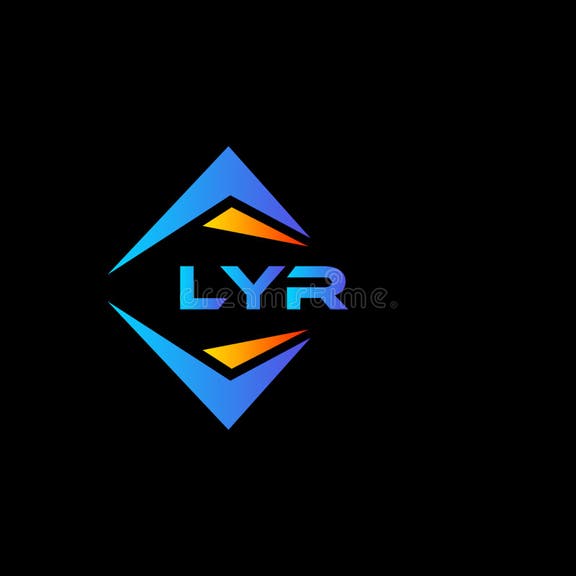 LYR Abstract Technology Logo Design on Black Background. LYR Creative ...