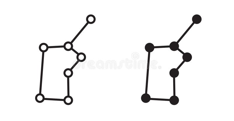 Lyra Constellation Thin Line Vector Icon Set Stock Illustration ...