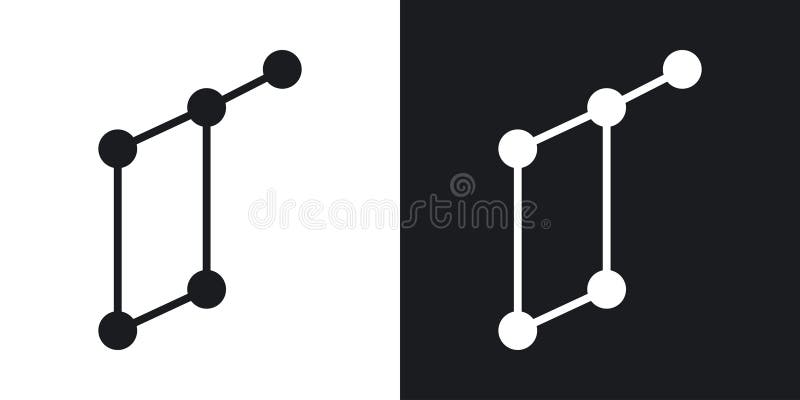 Lyra Constellation Thin Line Vector Icon Set Stock Illustration ...