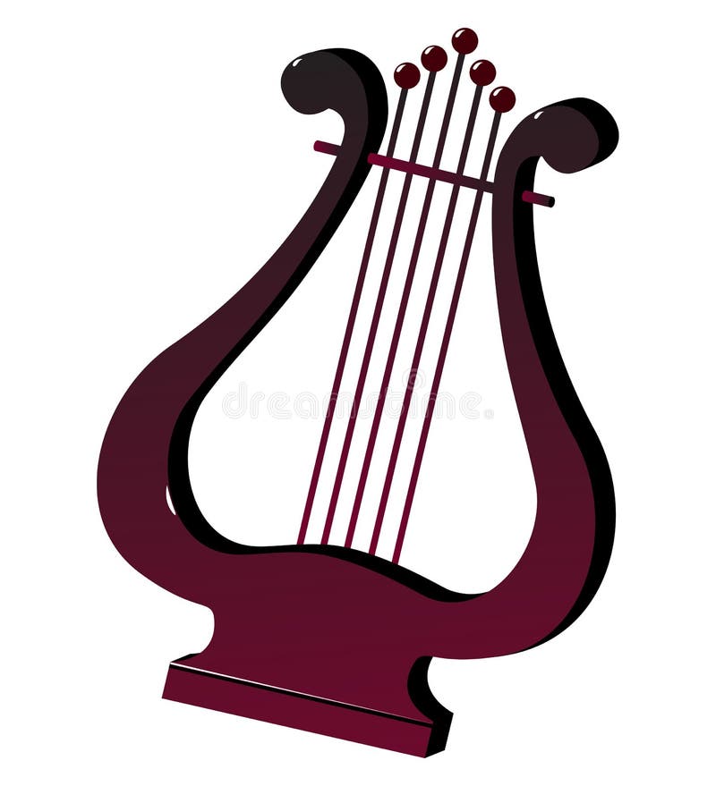 Two Color Lyra Constellation Vector Icon from Astronomy Concept ...