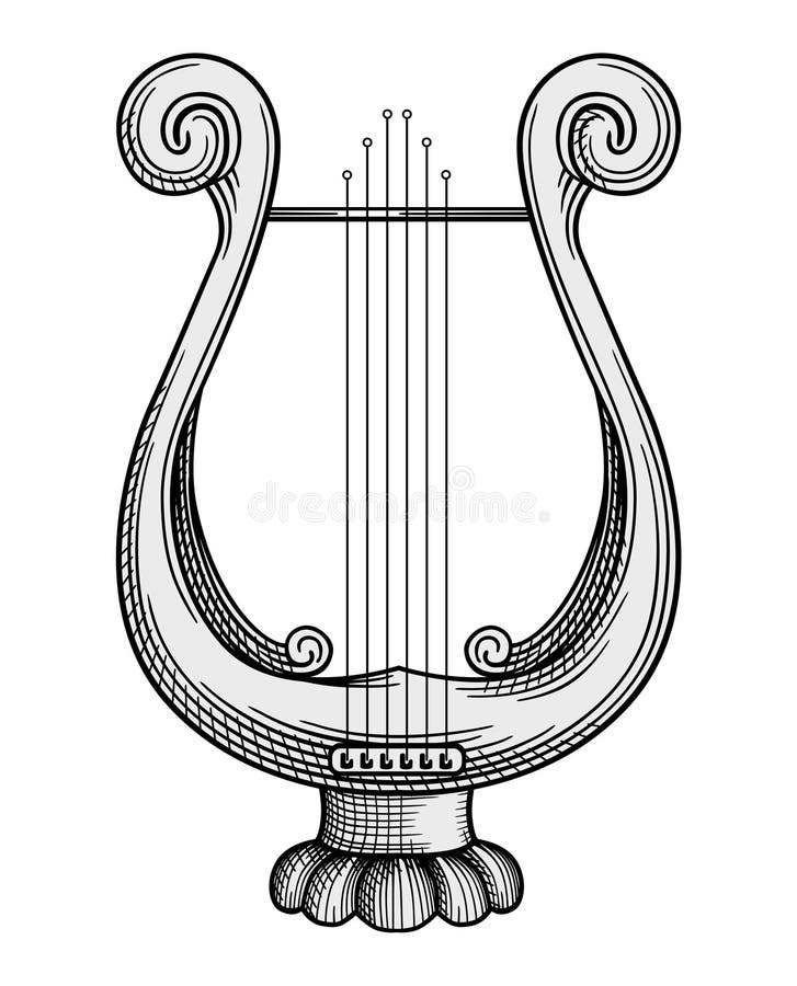 Lyra Vektor vektor abbildung. Illustration von eleganz - 4672219