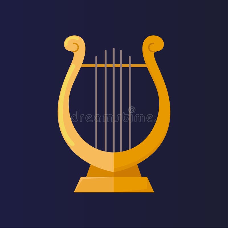 Lyre Icon Clipart Logotype Isolated Vector Illustration Stock Vector ...
