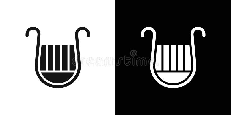 Lyre icon logo set vector stock vector. Illustration of vector - 332932972