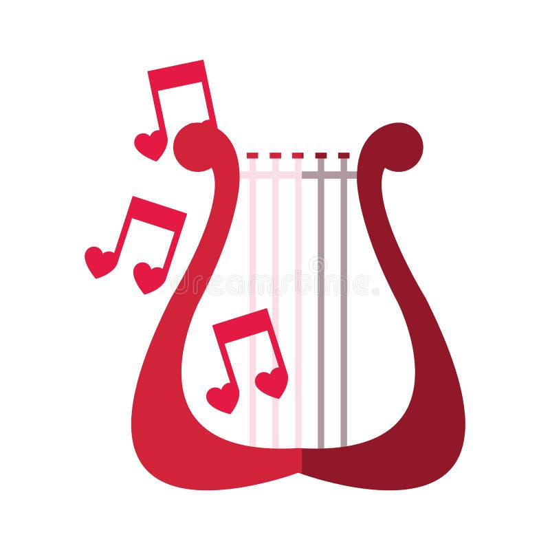 Lyre instrument icon stock vector. Illustration of media - 85312233