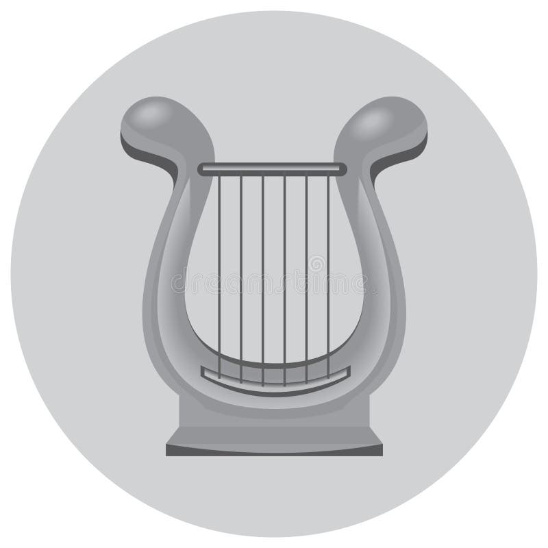 Lyre. Vector Illustration Decorative Design Stock Vector - Illustration ...