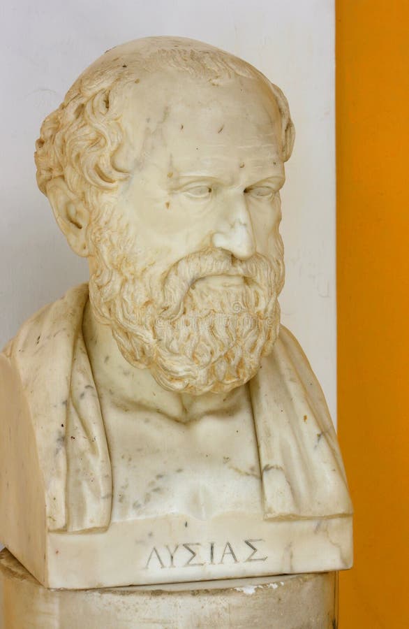 Lysias bust editorial stock photo. Image of achillion - 19254163