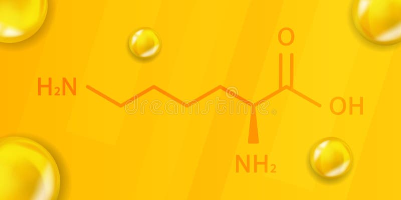 Lysine Chemical Formula. Lysine 3D Realistic Chemical Molecular ...