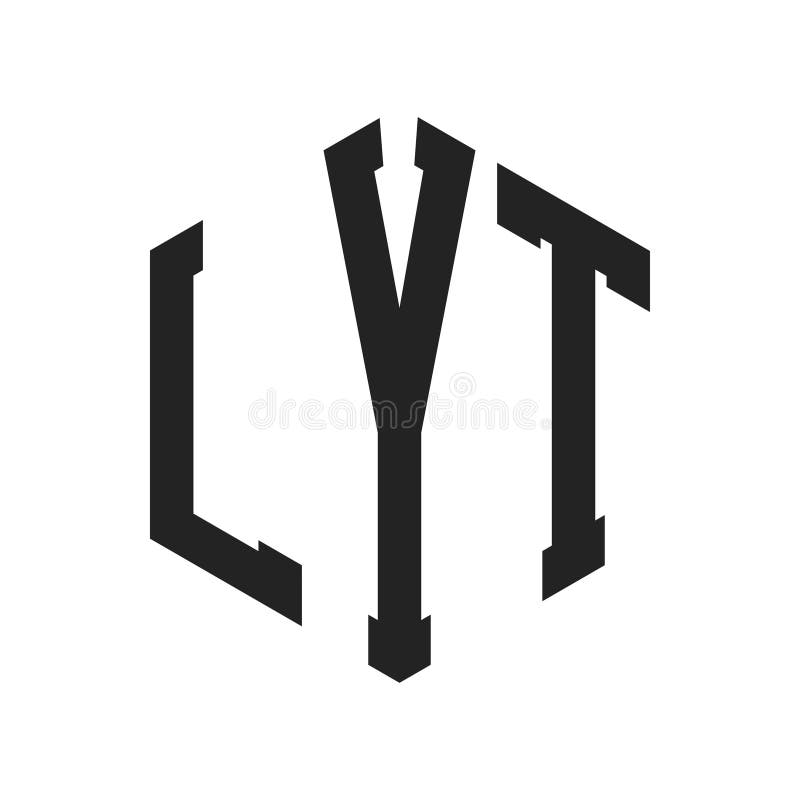 LYT Logo Design. Initial Letter LYT Monogram Logo Using Hexagon Shape ...