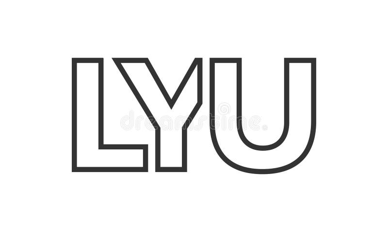 LYU Logo Design Template with Strong and Modern Bold Text. Initial ...