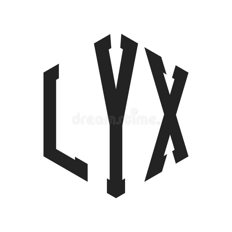 LYX Logo Design. Initial Letter LYX Monogram Logo Using Hexagon Shape ...