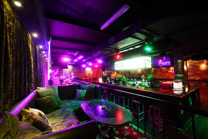 Lyxig Nattklubb I Europeisk Stil Fotografering för Bildbyråer - Bild av ...