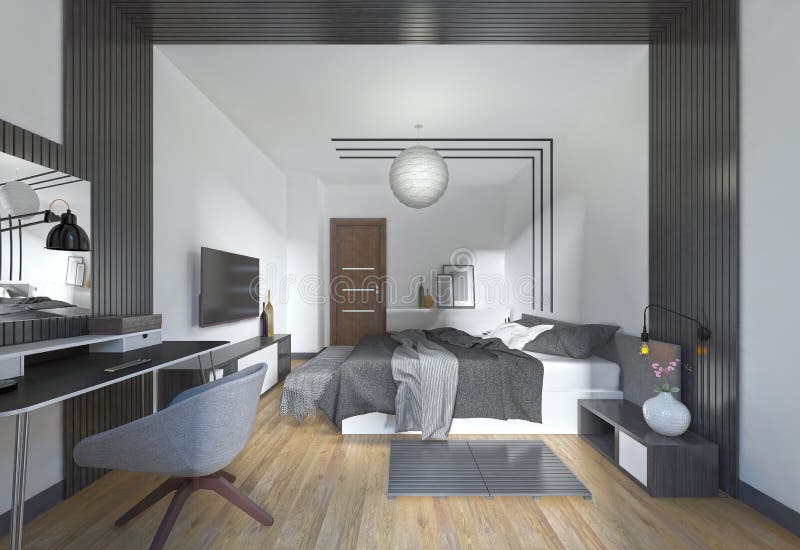 Modernt Sovrum För Två Barn Arkivfoto - Bild av garneringar, modernt ...