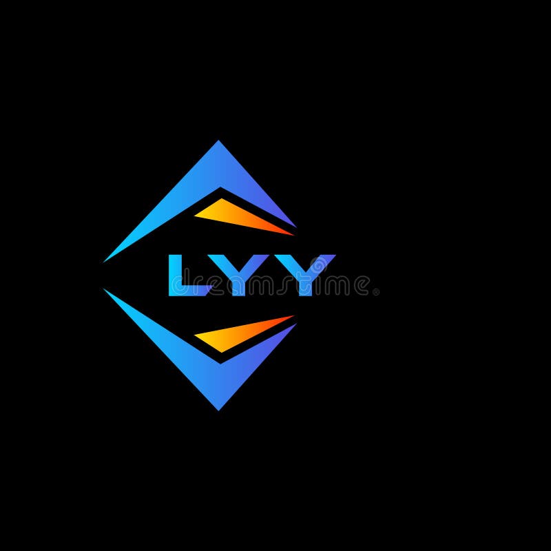 LYY Abstract Technology Logo Design on Black Background. LYY Creative ...