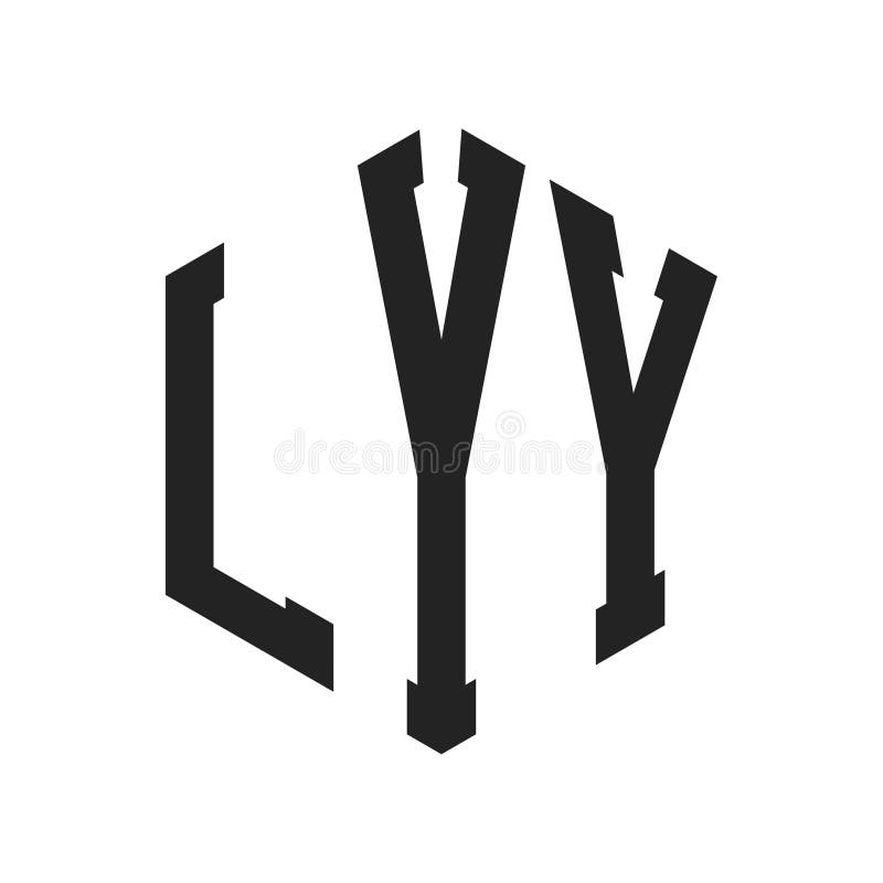 LYY Logo Design. Initial Letter LYY Monogram Logo Using Hexagon Shape ...