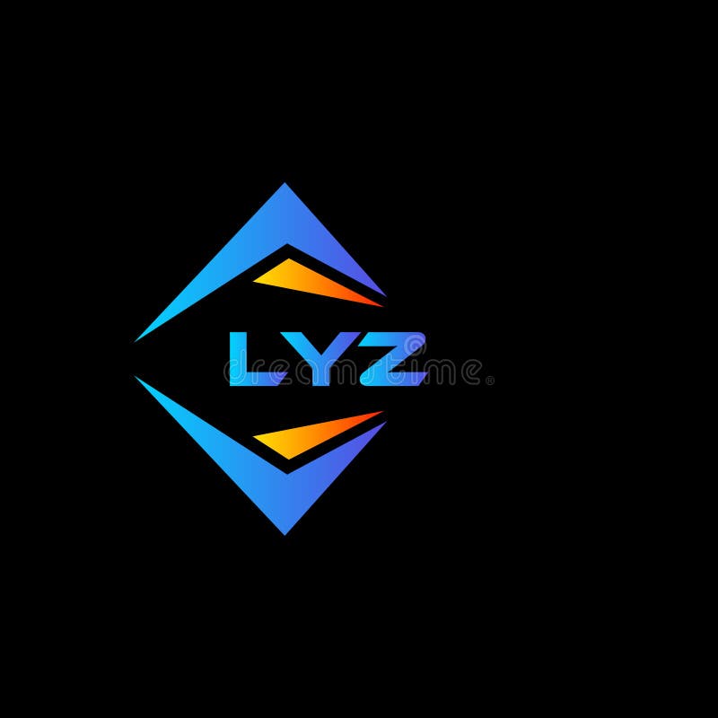 LYZ Abstract Technology Logo Design on Black Background. LYZ Creative ...