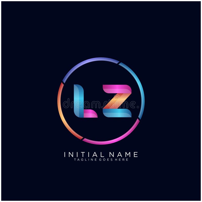 LZ Letter Logo Icon Design Template Elements Stock Vector ...