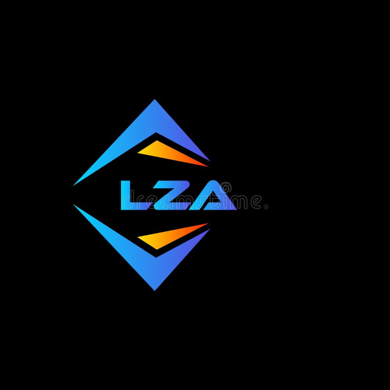 LZA Abstract Technology Logo Design on Black Background. LZA Creative ...
