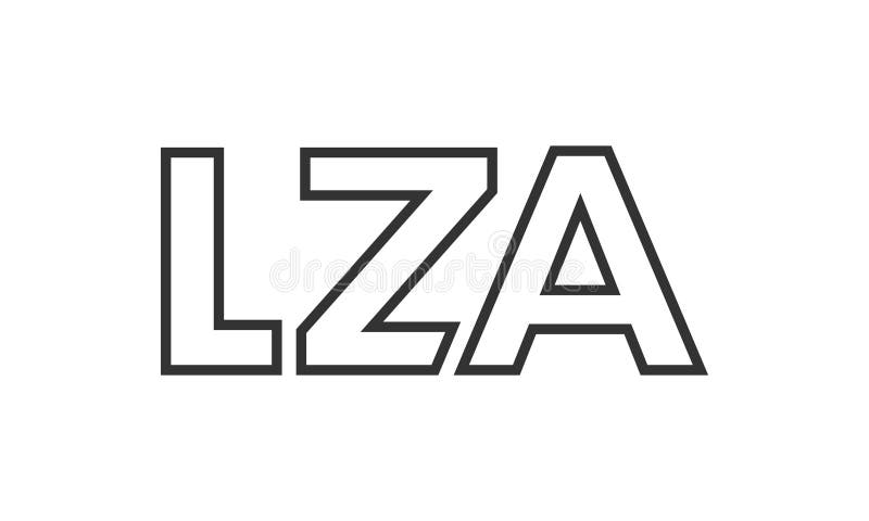 LZA Logo Design Template with Strong and Modern Bold Text. Initial ...