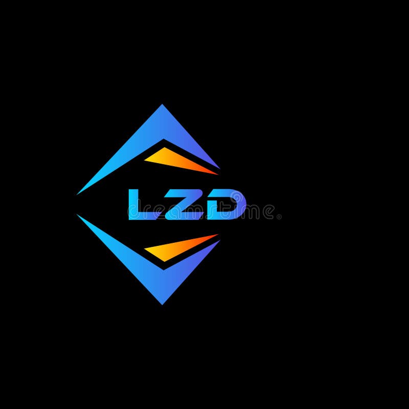 LZD Abstract Technology Logo Design on Black Background. LZD Creative ...