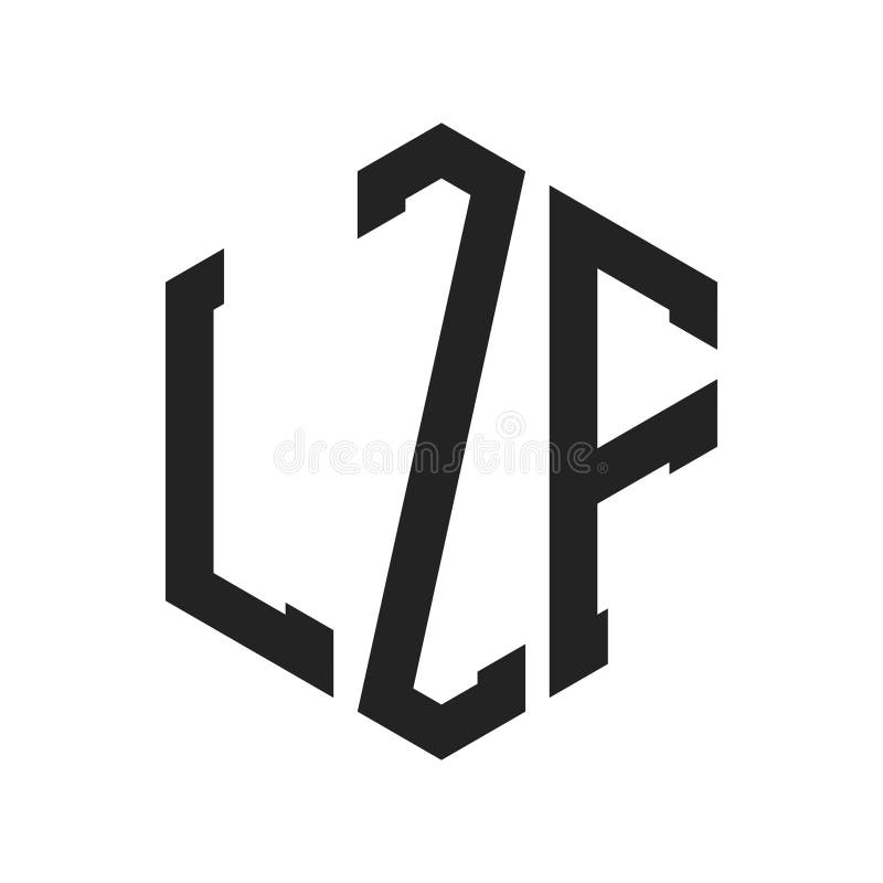 LZF Logo Design. Initial Letter LZF Monogram Logo Using Hexagon Shape ...