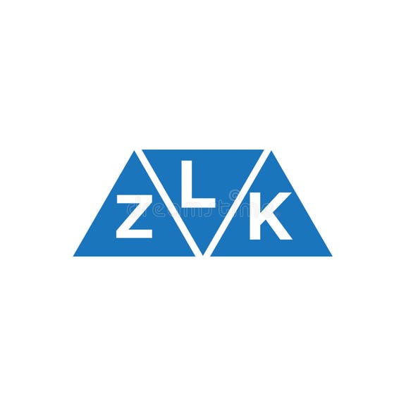 LZK Abstract Initial Logo Design on White Background. LZK Creative ...