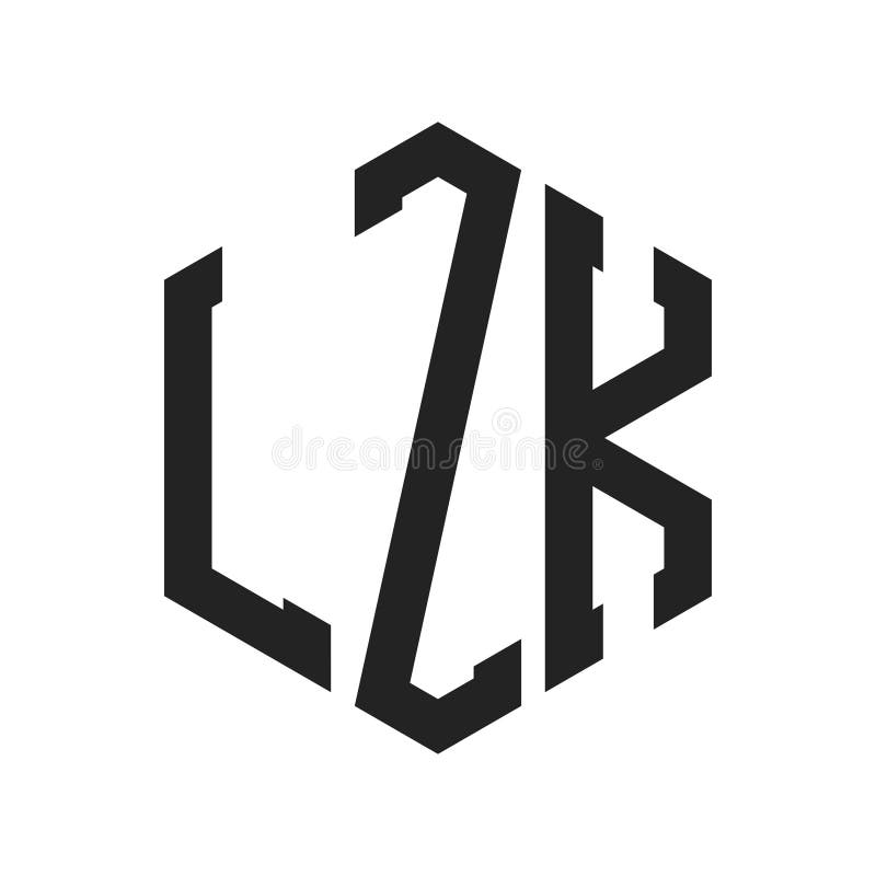 LZK Logo Design. Initial Letter LZK Monogram Logo Using Hexagon Shape ...