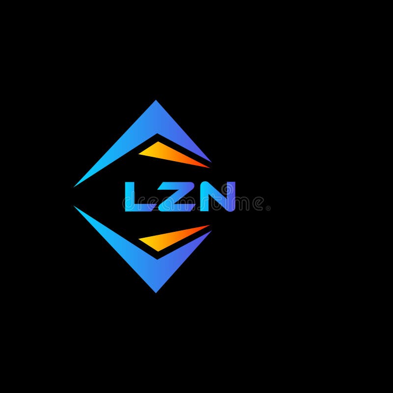 LZN Abstract Technology Logo Design on Black Background. LZN Creative ...