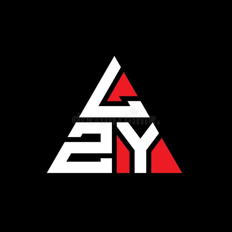 LZY Triangle Letter Logo Design with Triangle Shape. LZY Triangle Logo ...