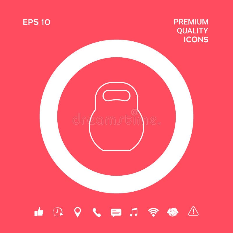 Línea Icono De Kettlebell Elementos Gráficos Para Su Diseño Ilustración del Vector - Ilustración ...