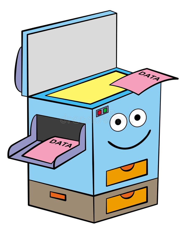 Máquina de Xerox stock de ilustración. Ilustración de humor - 27023377