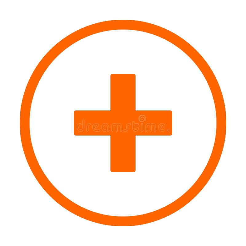 Más y círculo ilustración del vector. Ilustración de cruz - 169375771