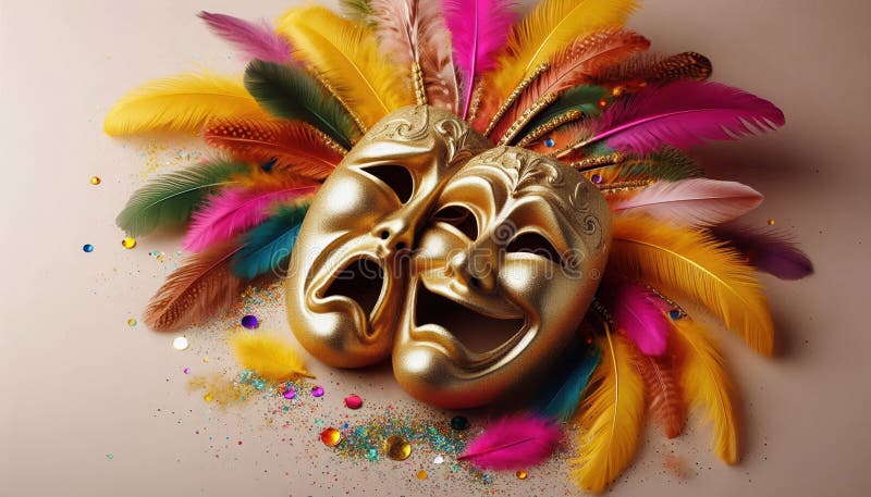 Máscara De Teatro Chorando E Rindo Ilustração Stock - Ilustração de ...