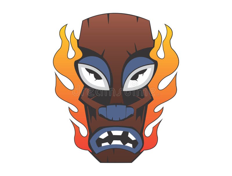 Máscara del vudú ilustración del vector. Ilustración de grupo - 33975058