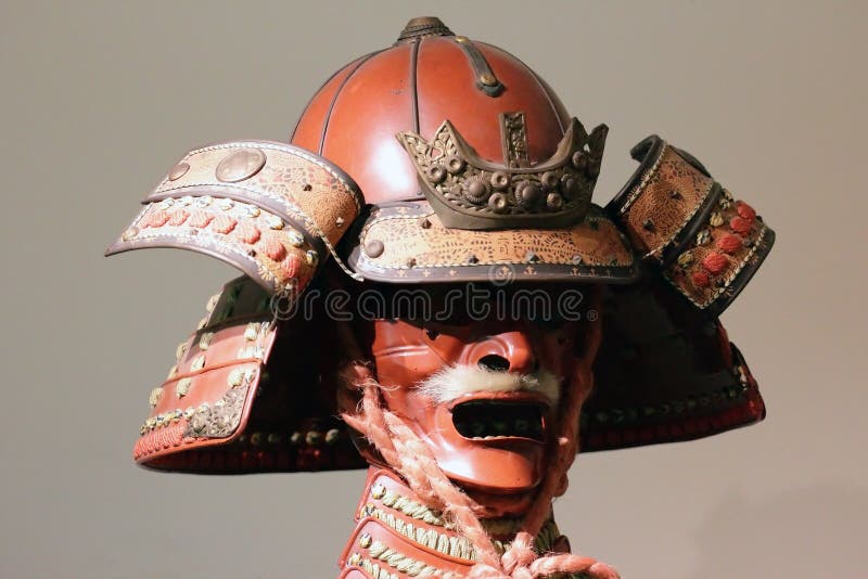 Máscara Japonesa Del Samurai Foto de archivo - Imagen de guerra, casco ...