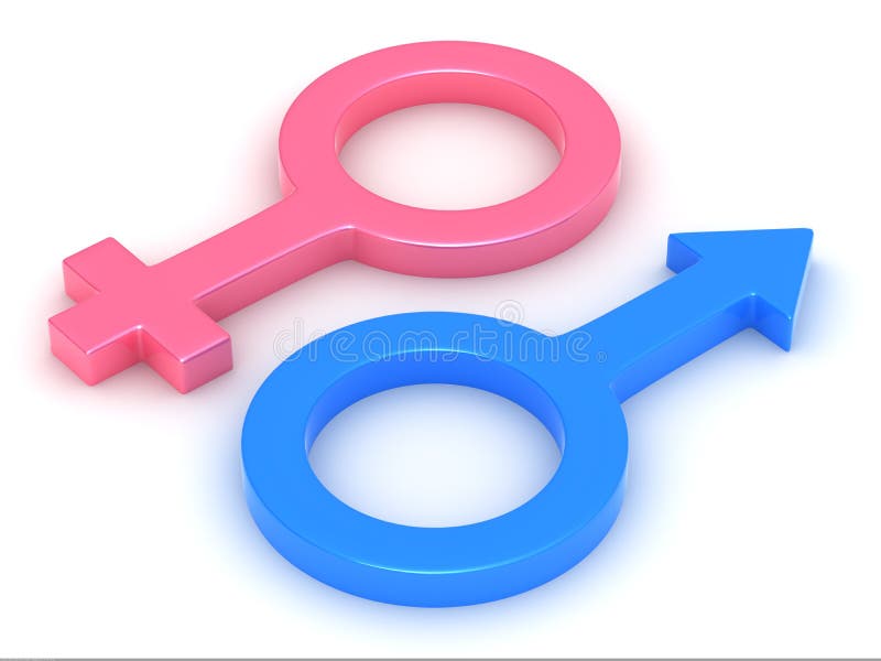 Fille Et Garçon De Symbole De Genre Illustration de Vecteur ...