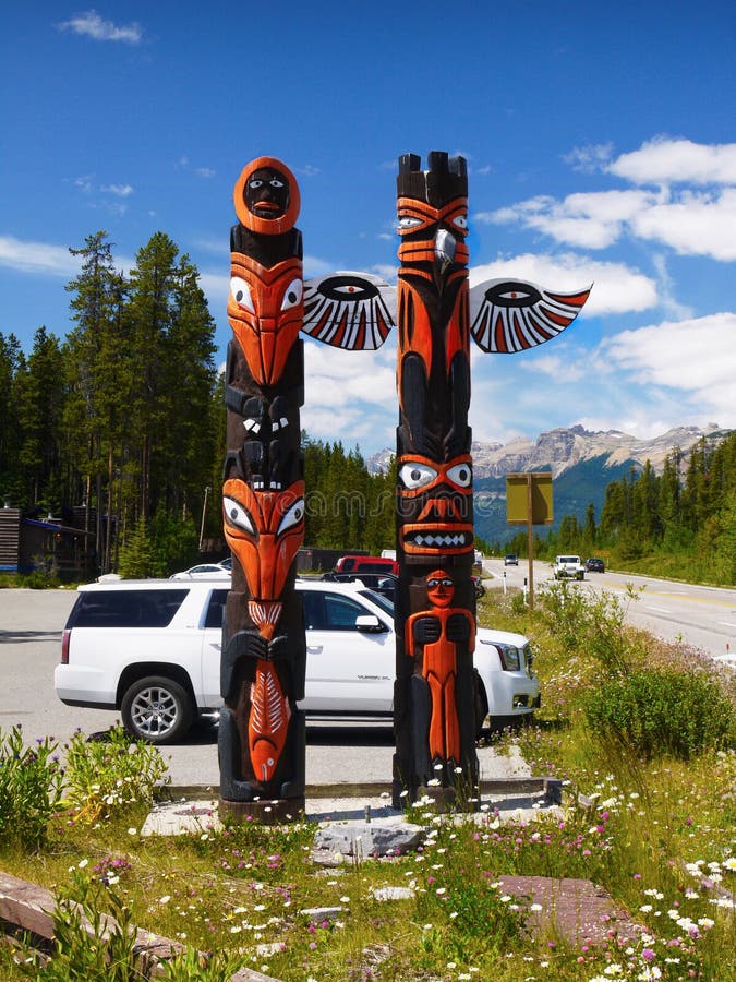 Totem indien photo stock. Image du arbre, pilier, colombie - 43815322
