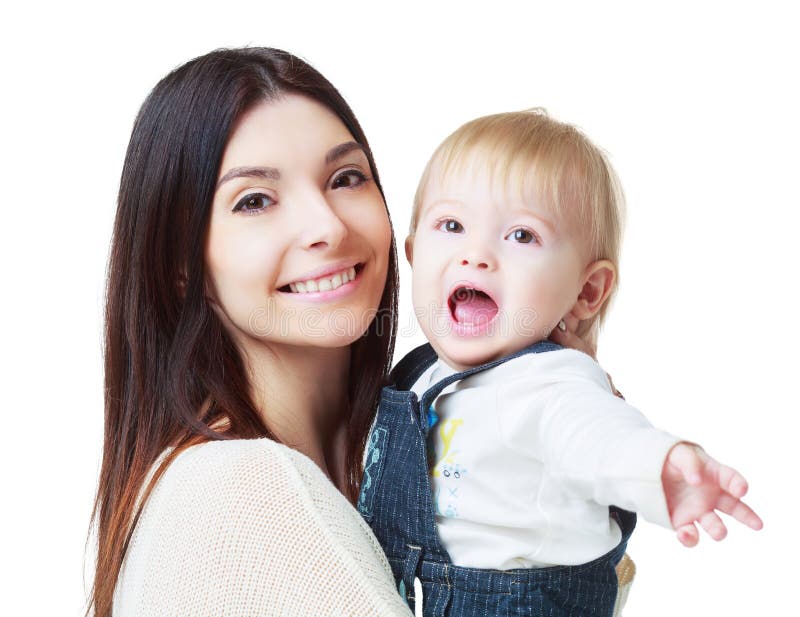 Mãe e filho felizes imagem de stock. Imagem de maternidade - 11949577