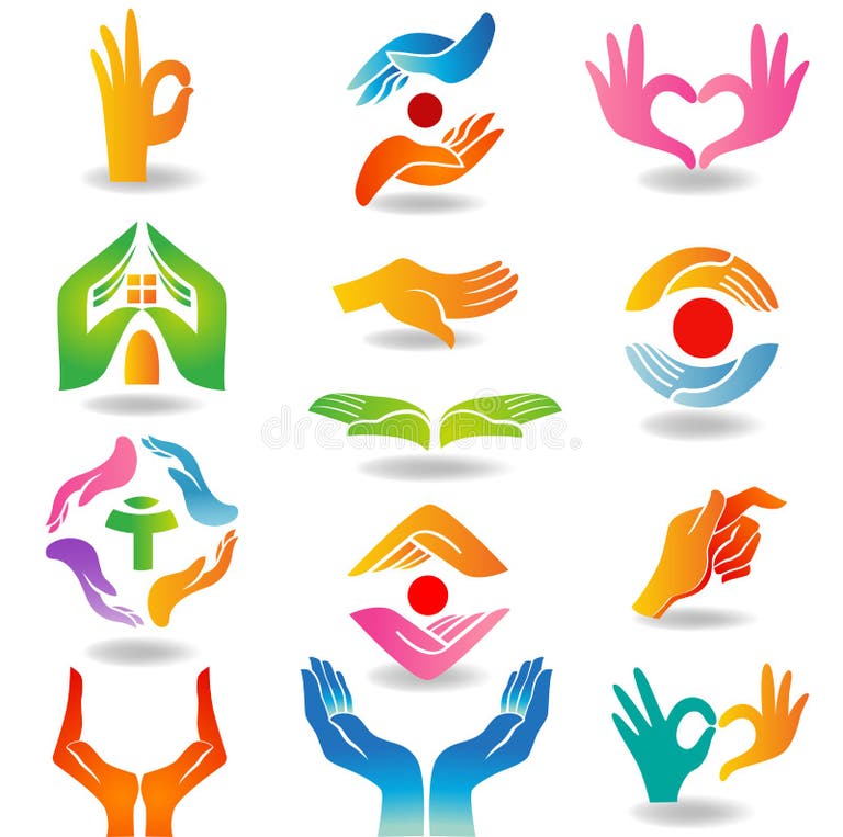 Mãos Que Guardam E Que Protegem Ilustração do Vetor - Ilustração de ...