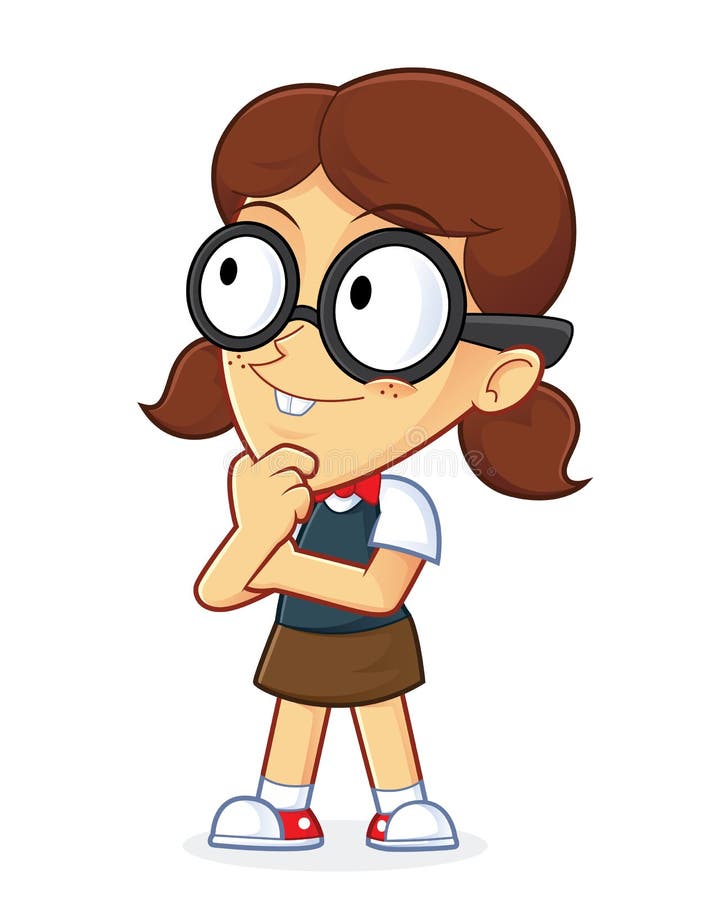 Mädchen Geek Cartoon