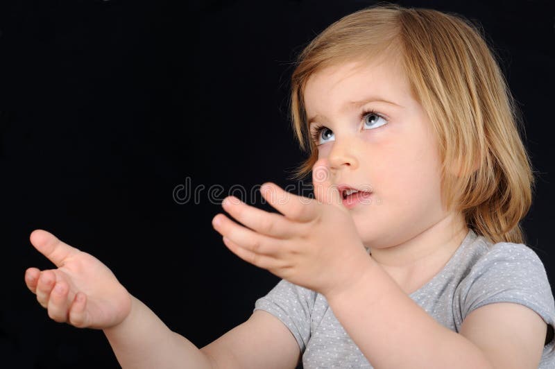 Mädchen, Kind, Hoffnung, Beten Stockbild - Bild von hände, kind: 9739809