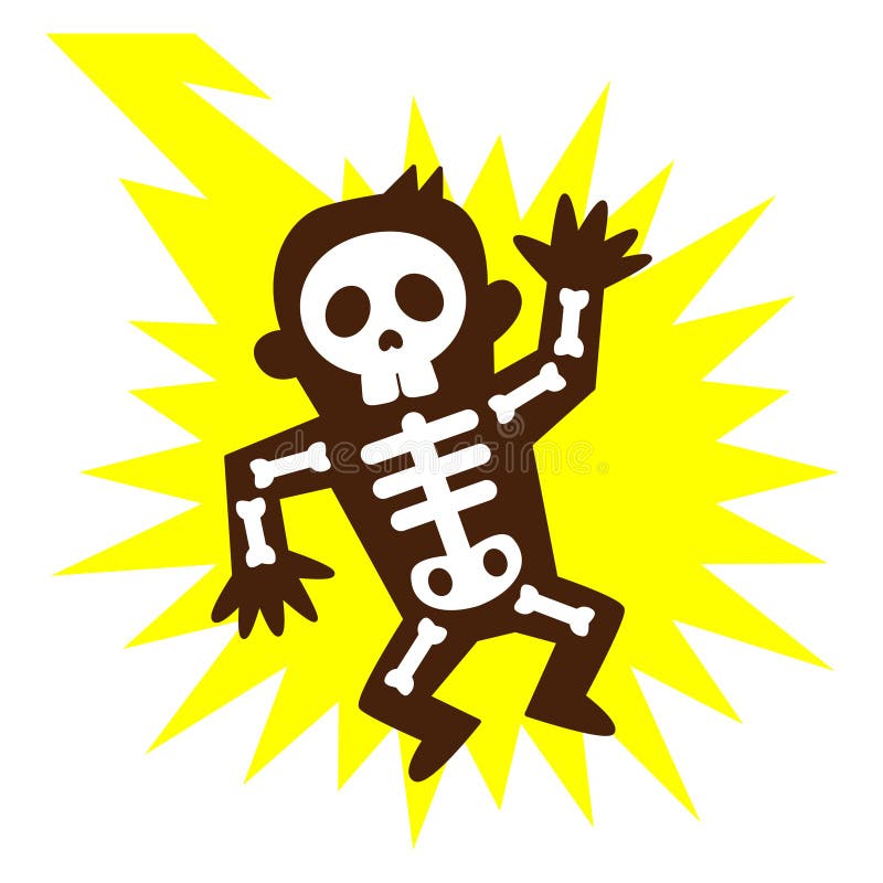 Blitz Schlug Die Mannkarikatur-Vektorillustration Vektor Abbildung ...