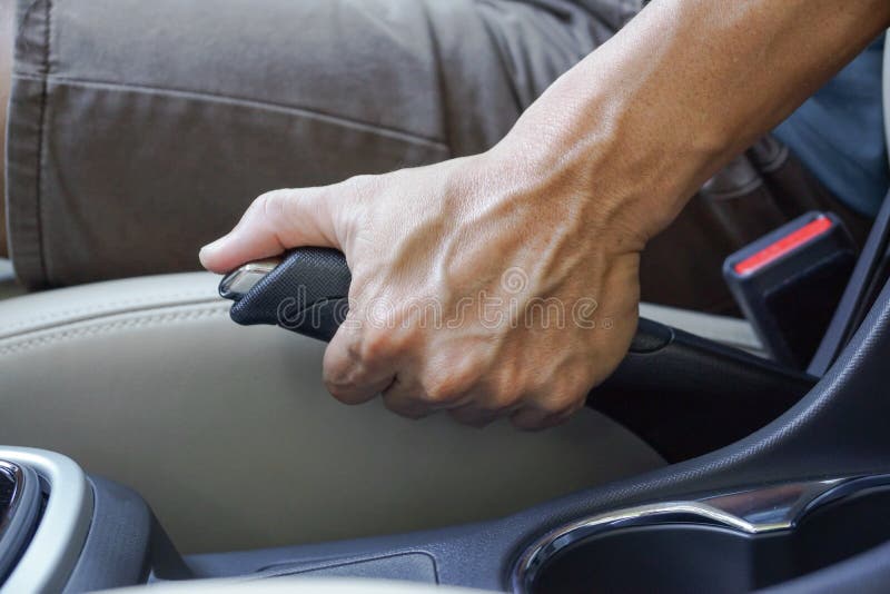 Handbremse eines Autos stockbild. Bild von bremse, bequemlichkeit ...