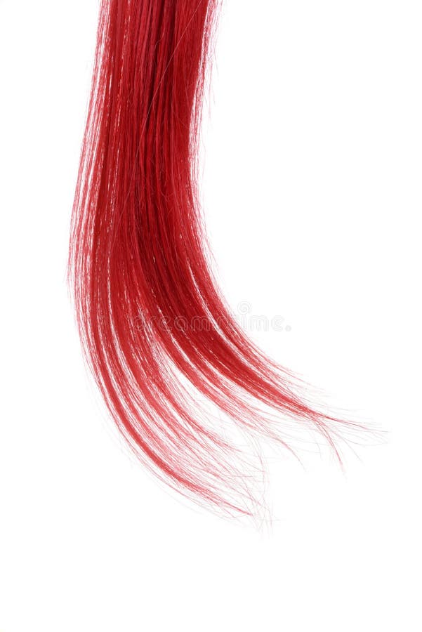 Mèche De Plan Rapproché Des Cheveux Rouges Image stock - Image du ...