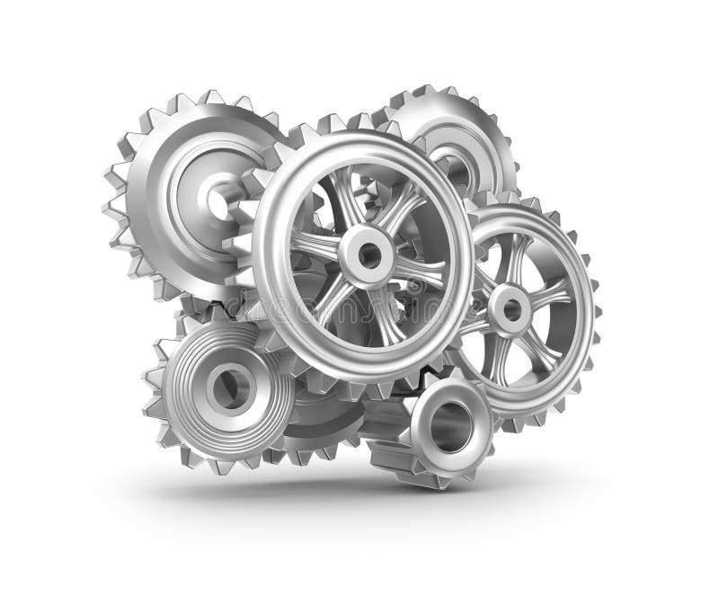 Mécanisme De Rouages. Dents Et Trains. Illustration Stock ...