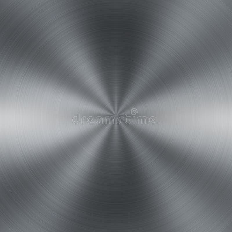 Texture Ronde Radiale Balayée Brillante En Métal En Acier Illustration ...
