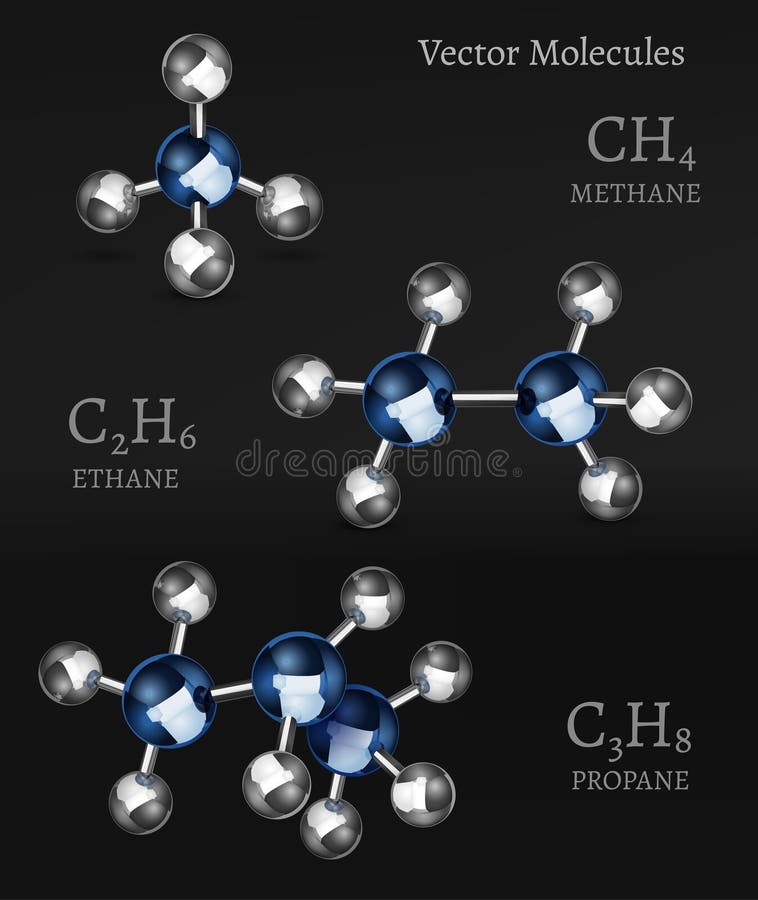 Méthane D'éthane De Propane Illustration de Vecteur - Illustration du ...