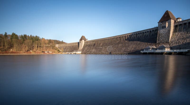 Möhne Reservoir Dam Germany Stock Photo - Image of history, bridge ...