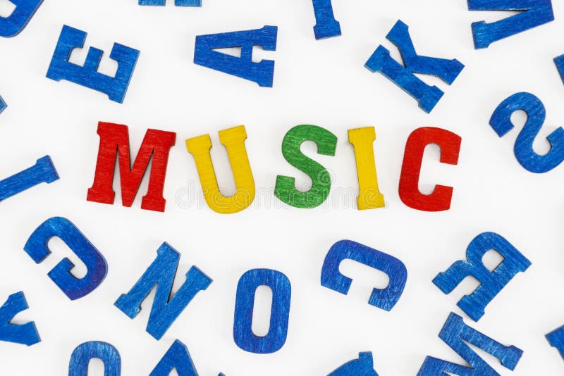 Música Colorida De La Palabra Imagen de archivo - Imagen de extracto ...