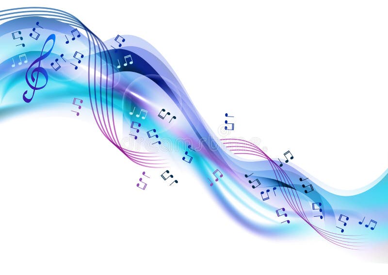 Fondo Abstracto Musical Azul Y Blanco Ilustración del Vector ...