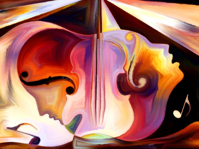 Música metafórico ilustração stock. Ilustração de silhueta - 46053474